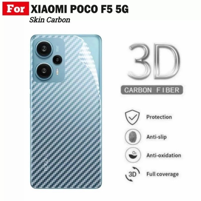 Jual Sticker Skin Carbon Xiaomi Poco F5 5G / Poco F5 Pro Back Skin ...