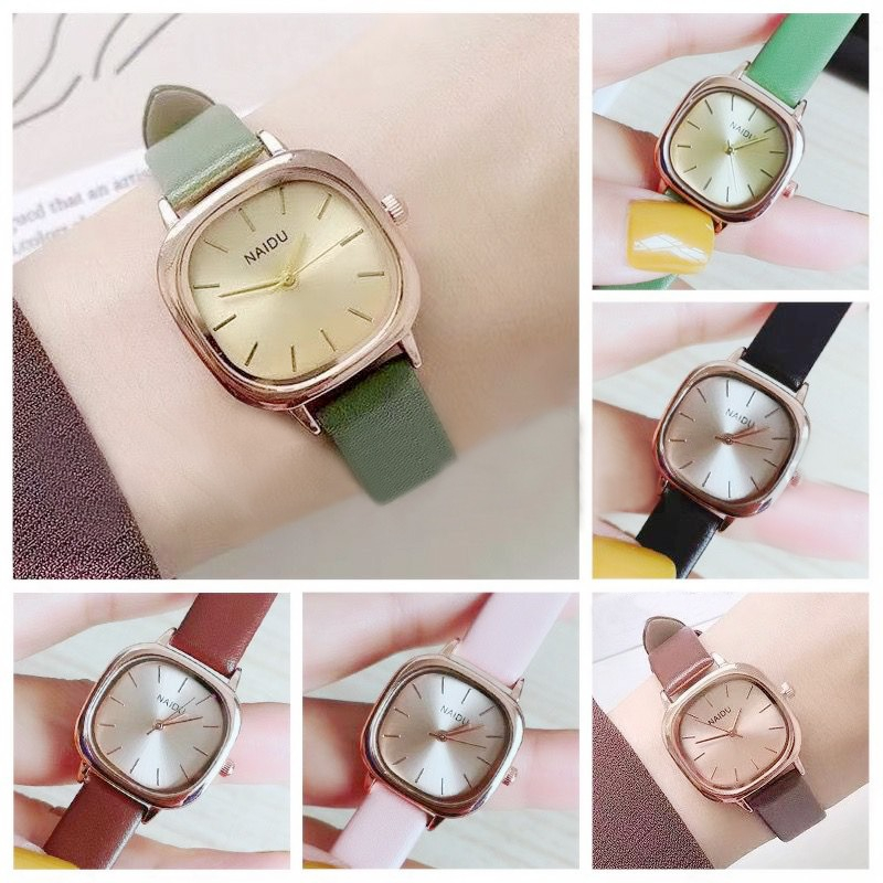 Jual WBS Jam Tangan Wanita Pria Couple Polos Casual Dial Segi Fashion ...