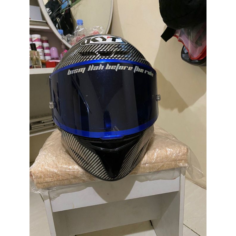 Jual KYT TT COURSE CUSTOM KARBON CELUP | Shopee Indonesia