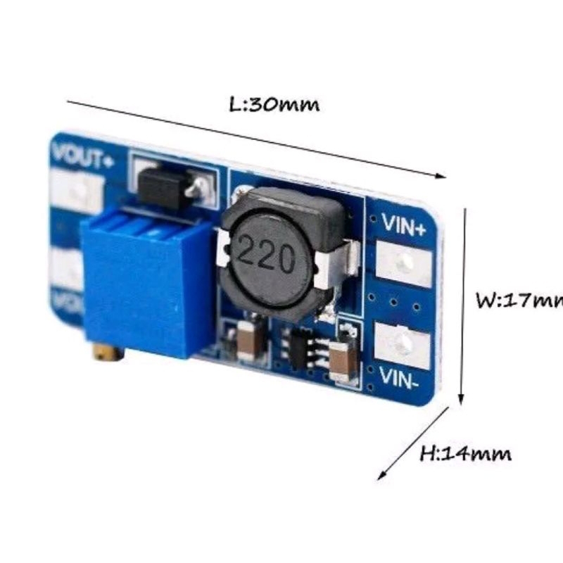 Jual MT3608 DC-DC 2A Step Up Boost Converter Module Mini Power Booster ...