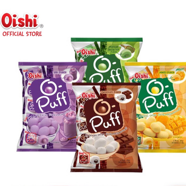 Jual Oishi O-Puff Opuff Marshmallow Philippines Mango Chocolate Matcha ...