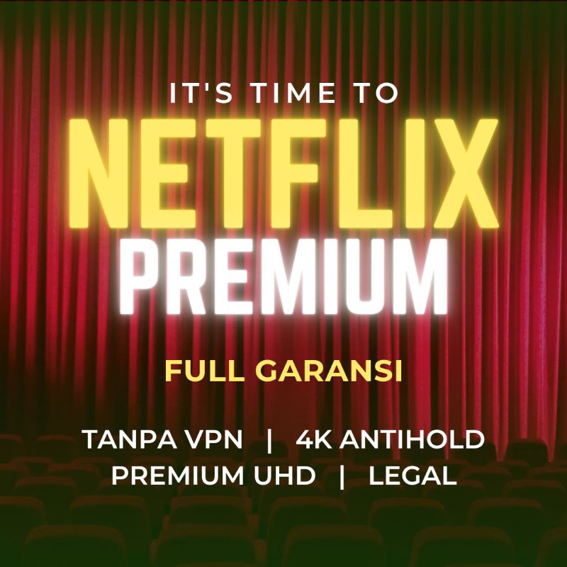 Jual NETFLXX PREMIUM 4K UHD MURAH NET FLIX PLIK FREE GARANSI 1 BULAN PRIVAT SHARING NETFLIXXX ...