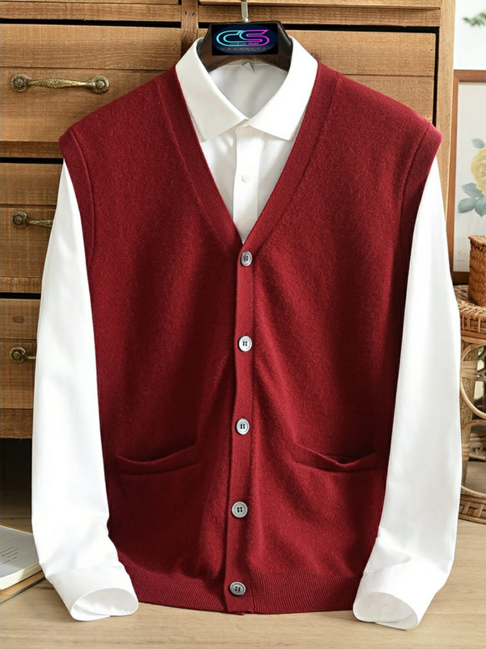Jual Rompi Formal Pria / Rompi V-Neck Cotton Rajut Halus Premium ...