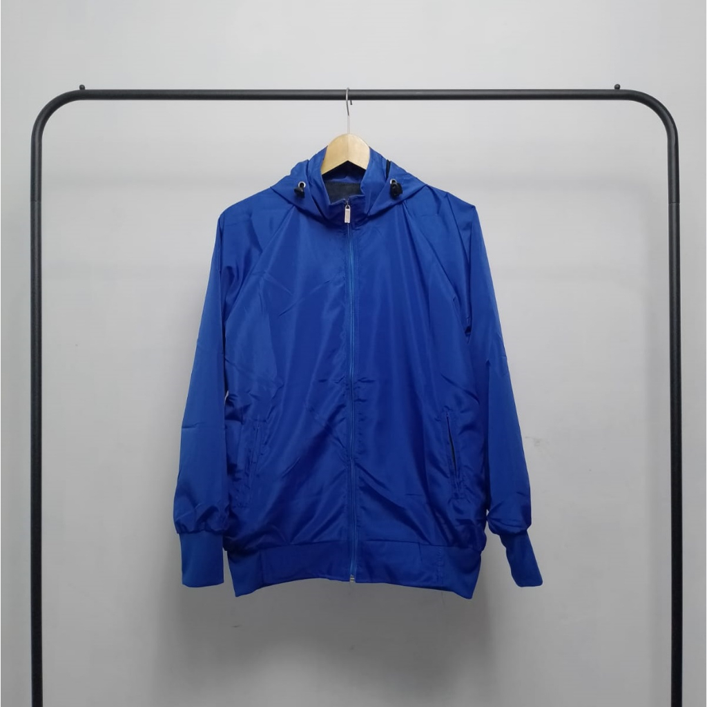 Jual Jaket Parasut Polos Biru | Shopee Indonesia