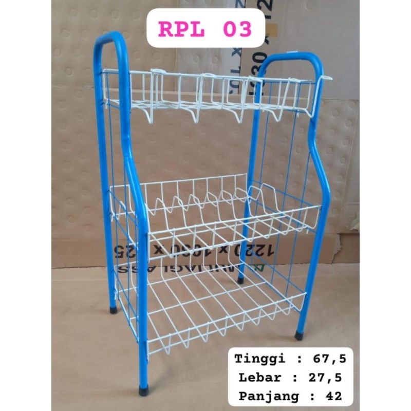 Jual Rak Piring Besi RPL03 3 susun Besi Kokoh | Shopee Indonesia