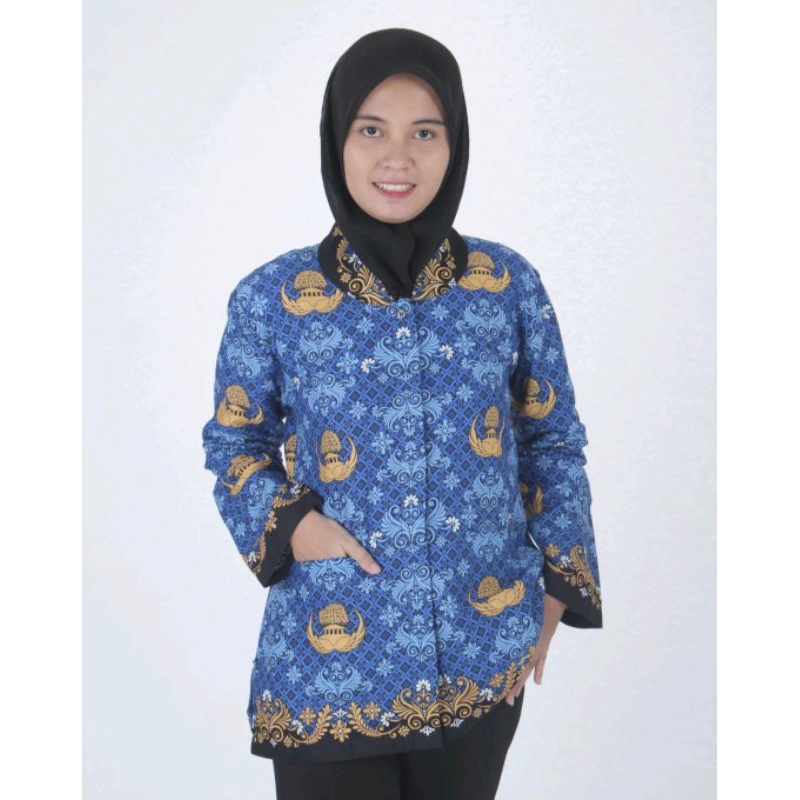 Jual baju korpri kerah hitam terbaru baju hem korpri cowok hem korpi cewek kemeja pns korpi ...