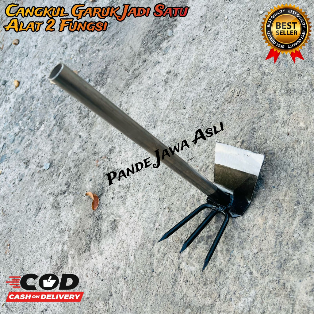Jual Cangkul garpu 2 in 1 cangkul mini kored dan garukan sampah - alat ...