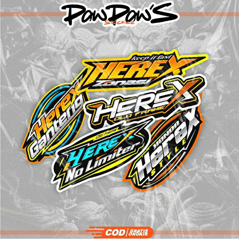 Jual STICKER HEREX Vinyl Print & Cut Stiker Motor Sticker VIRAL ...