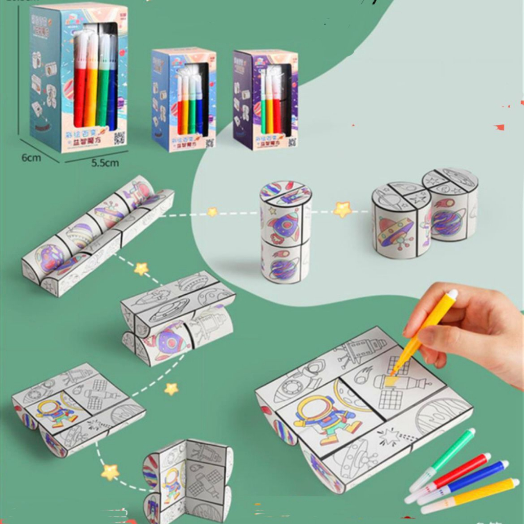 Jual [SEMUAJUAL]Mainan Anak Mewarnai Puzzle Tabung Rubik / Mainan ...