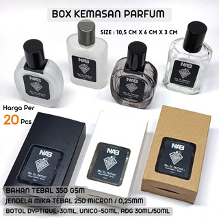 Jual BOX PARFUM KOTAK 50ML (10,5cm x 6cm x 3cm) DYPTIKE-30ML, INOKU ...