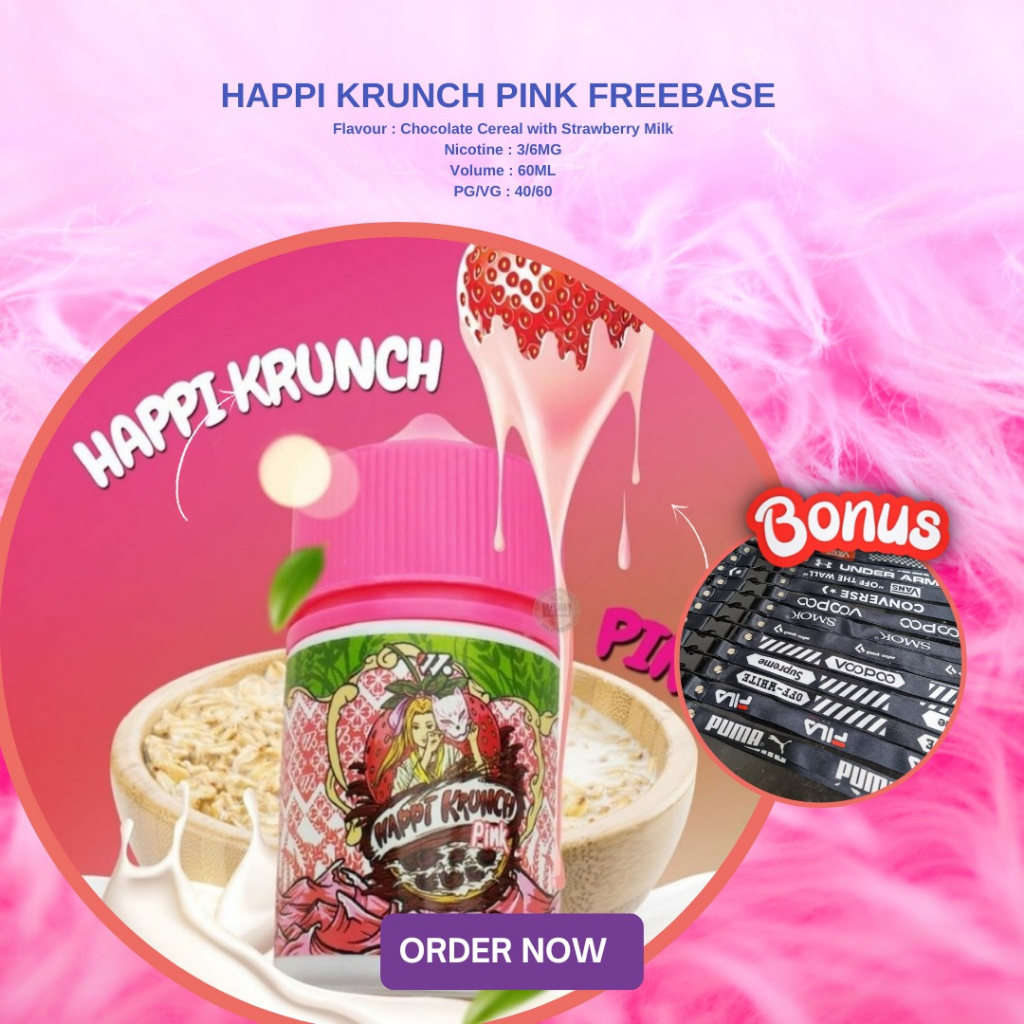Jual Happi Krunch V3 PINK 60ML by Wise Juice x Ariffarisan - Liquid ...