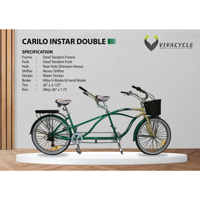 Jual Sepeda Tandem 26 Vivacycle Carlo Instar Double III | Shopee Indonesia