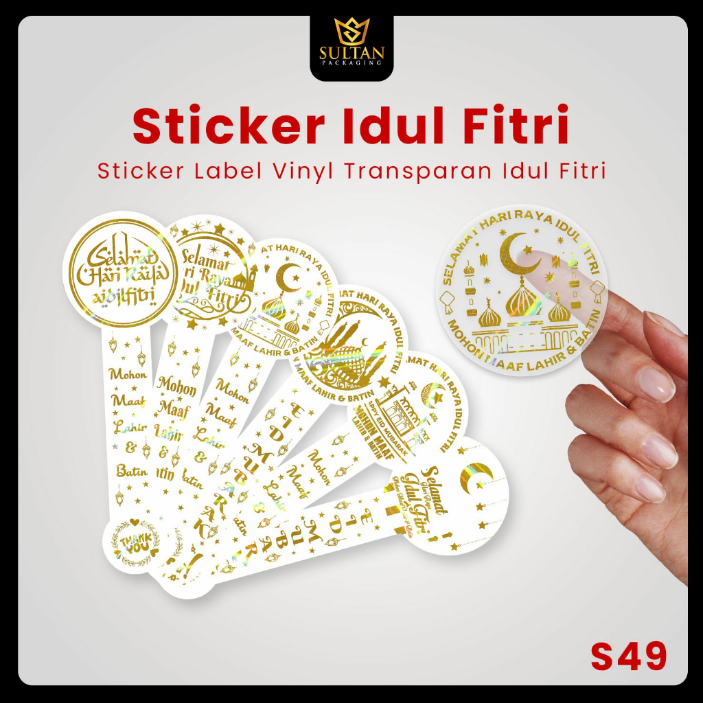 Jual Sticker - Label Sticker Lebaran - Sticker Idul Fitri isi 25 Pcs ...