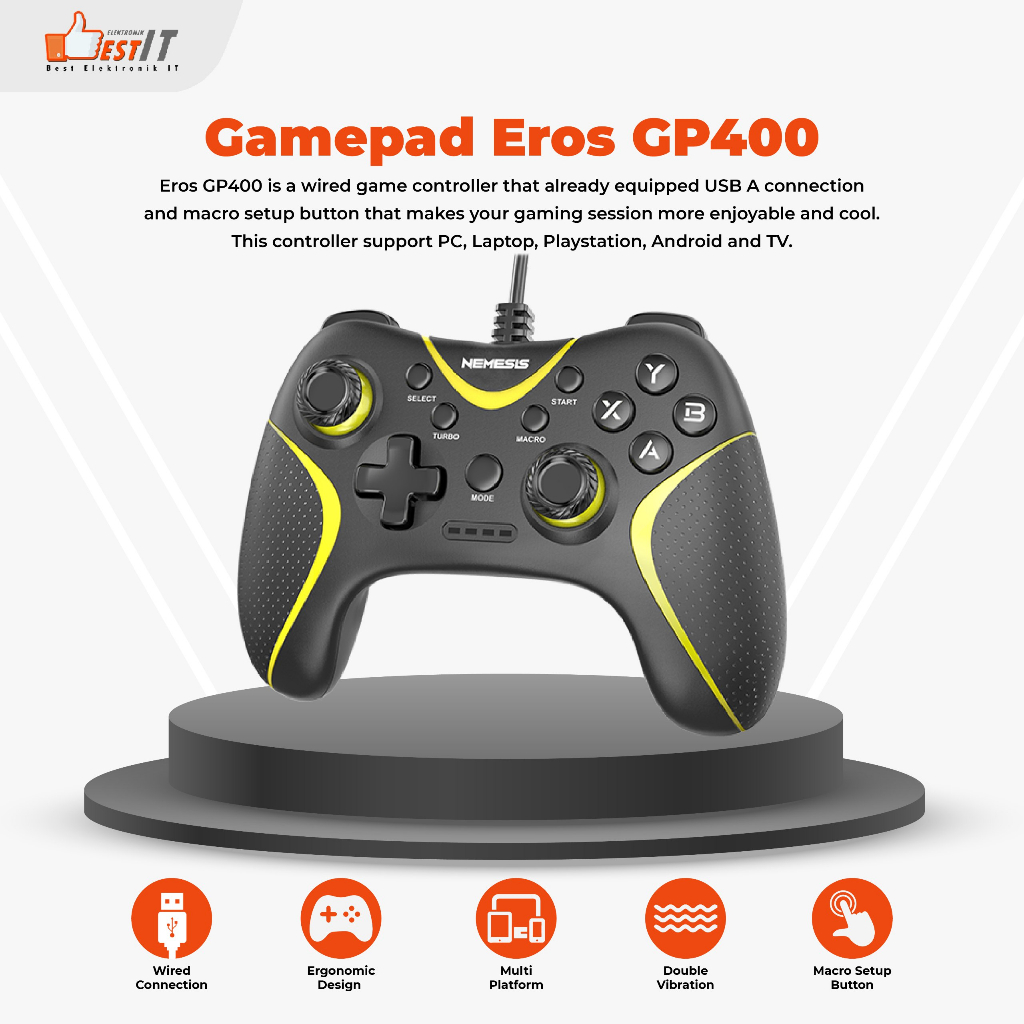 Jual Gamepad Wired Turbo with Macro EROS GP400 NYK Nemesis | Shopee ...