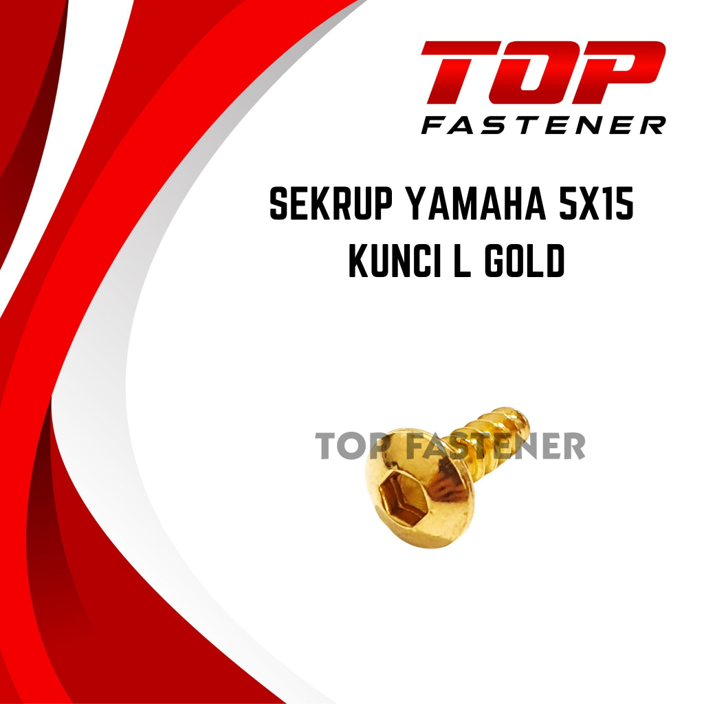Jual SEKRUP YAMAHA MX 5X16 L GOLD BAUT BODY M5 | Shopee Indonesia