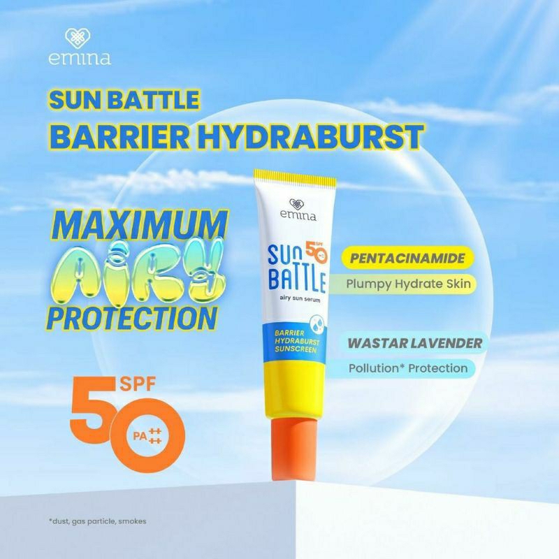 Jual Emina Sun Battle SPF 50 PA++++ Barrier Hydraburst Sunscreen 30ml ...