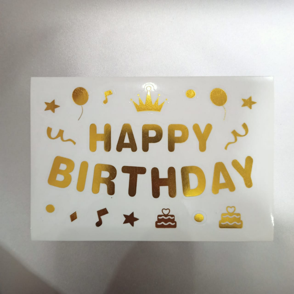 Jual STICKER BALON PVC ECER UNTUK BALON 10 INCH STIKER WARNA BLACK GOLD ...