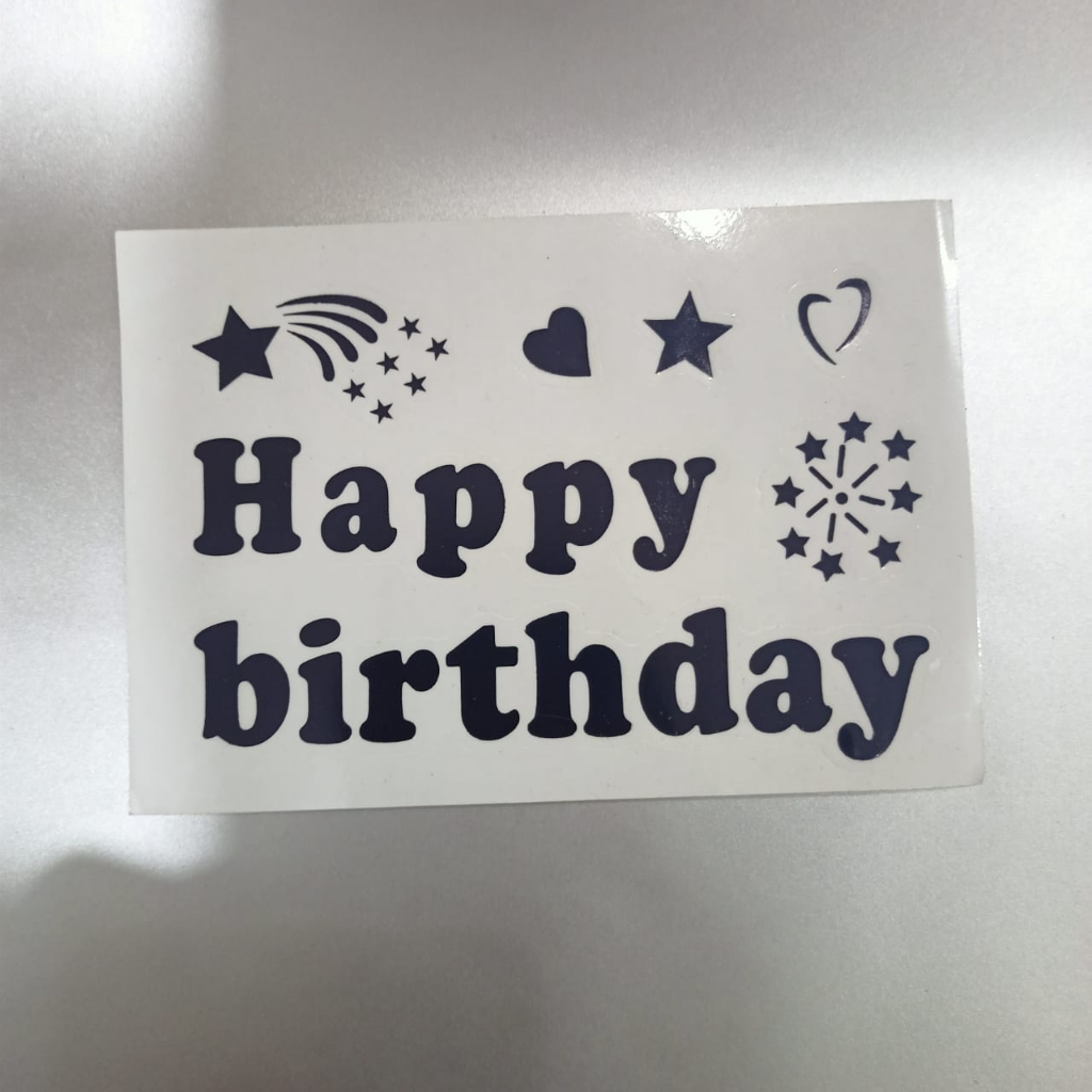 Jual STICKER BALON PVC ECER UNTUK BALON 10 INCH STIKER WARNA BLACK GOLD ...