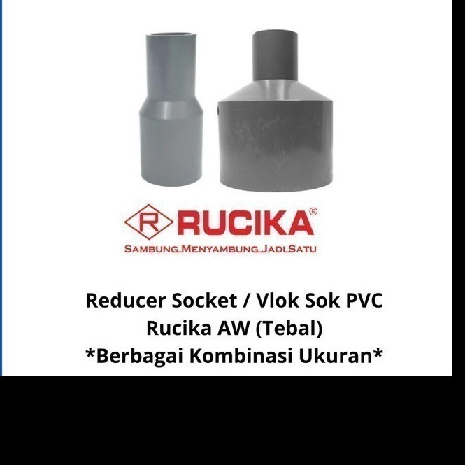 Jual Reducer Sok socket Verlop Vlok Sok 2" X 1 1/4" PVC Rucika AW ...