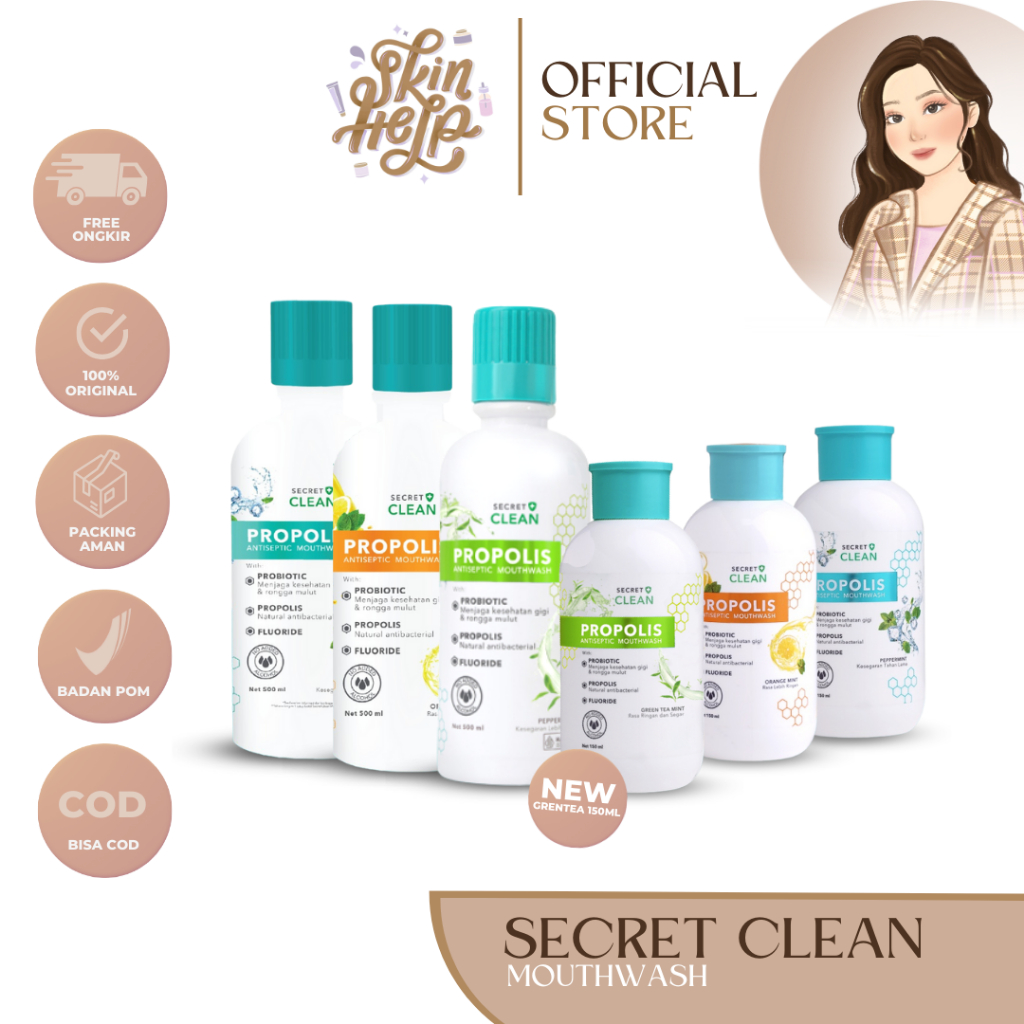 Jual Secret Clean Propolis Antiseptic Mouthwash 150ml | Shopee Indonesia