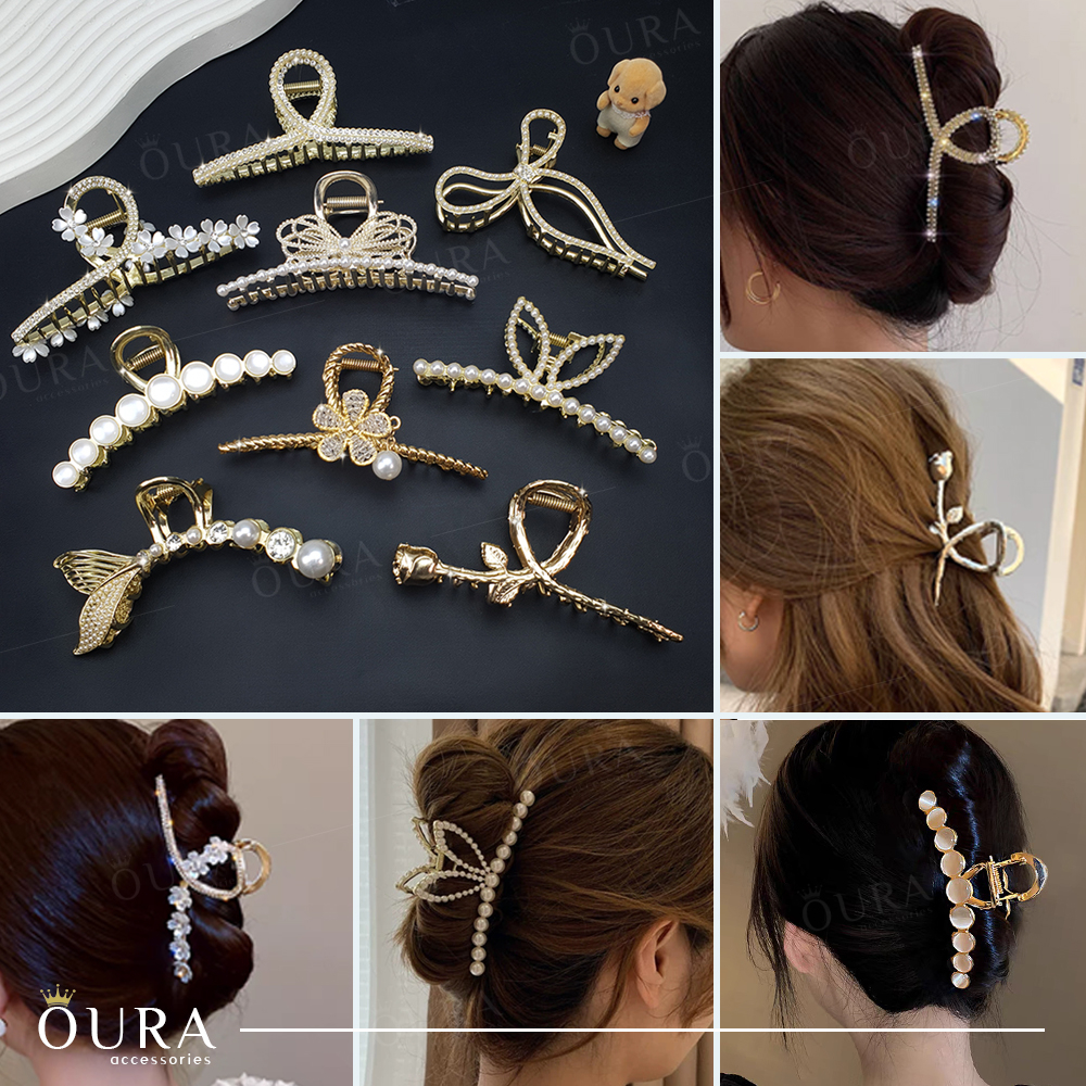 Jual Jepit Mutiara Jepitan Rambut Korea Jedai Besi Korean Style Metal ...