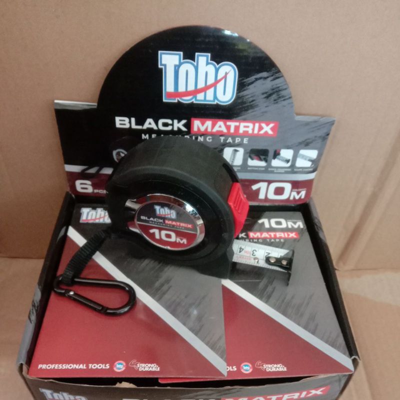 Jual Meteran TOHO Black Matrix 10M | Measuring Tape 10 Meter Black ...