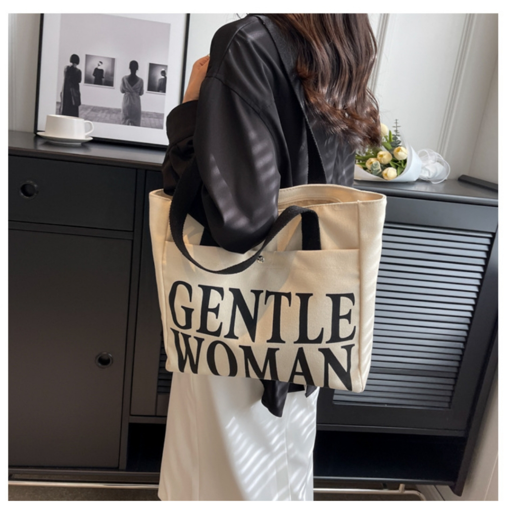 Jual GENTLE WOMAN - Tote Bag Kanvas Simpel dan Stylish untuk Aktivitas ...