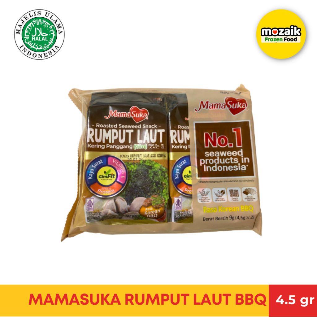 Jual Mamasuka Rumput Laut BBQ 4.5gr Frozen Mart Frozen Food Palembang ...