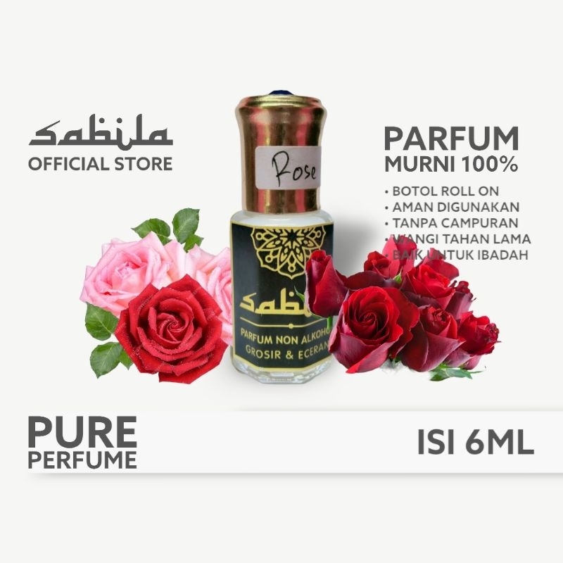 Jual Parfum Non Alkohol Mawar ROSE Tola Roll On (6ml) | Shopee Indonesia