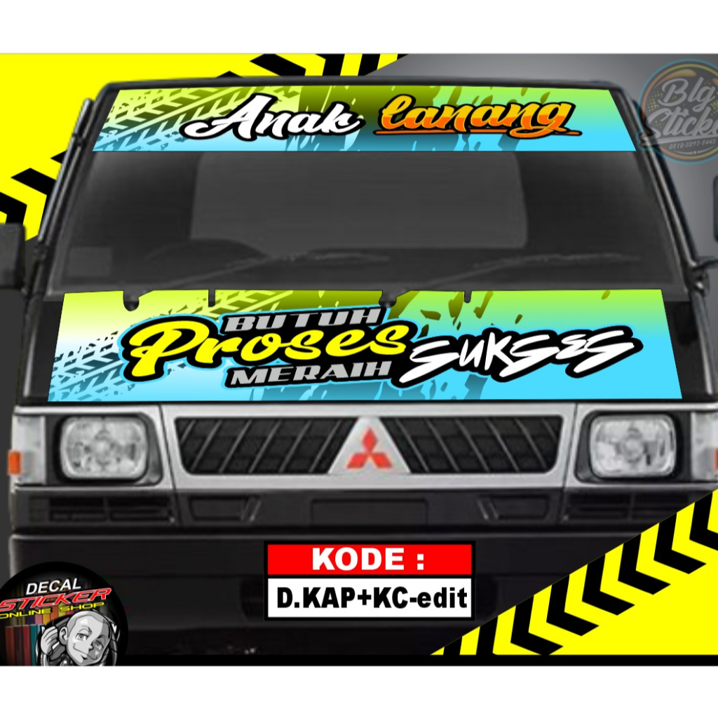 Jual STIKER KAP + KACA DEPAN L300 VARIASI DECAL CUSTOM | Shopee Indonesia