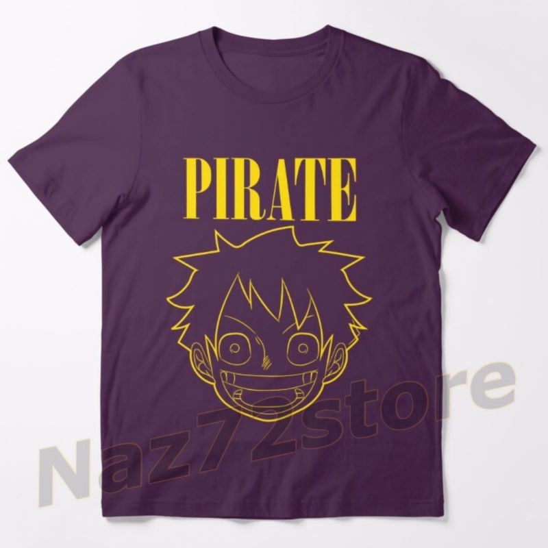 Jual Kaos One Piece Luffy Face Pirate Nakama Tshirt Manga Anime