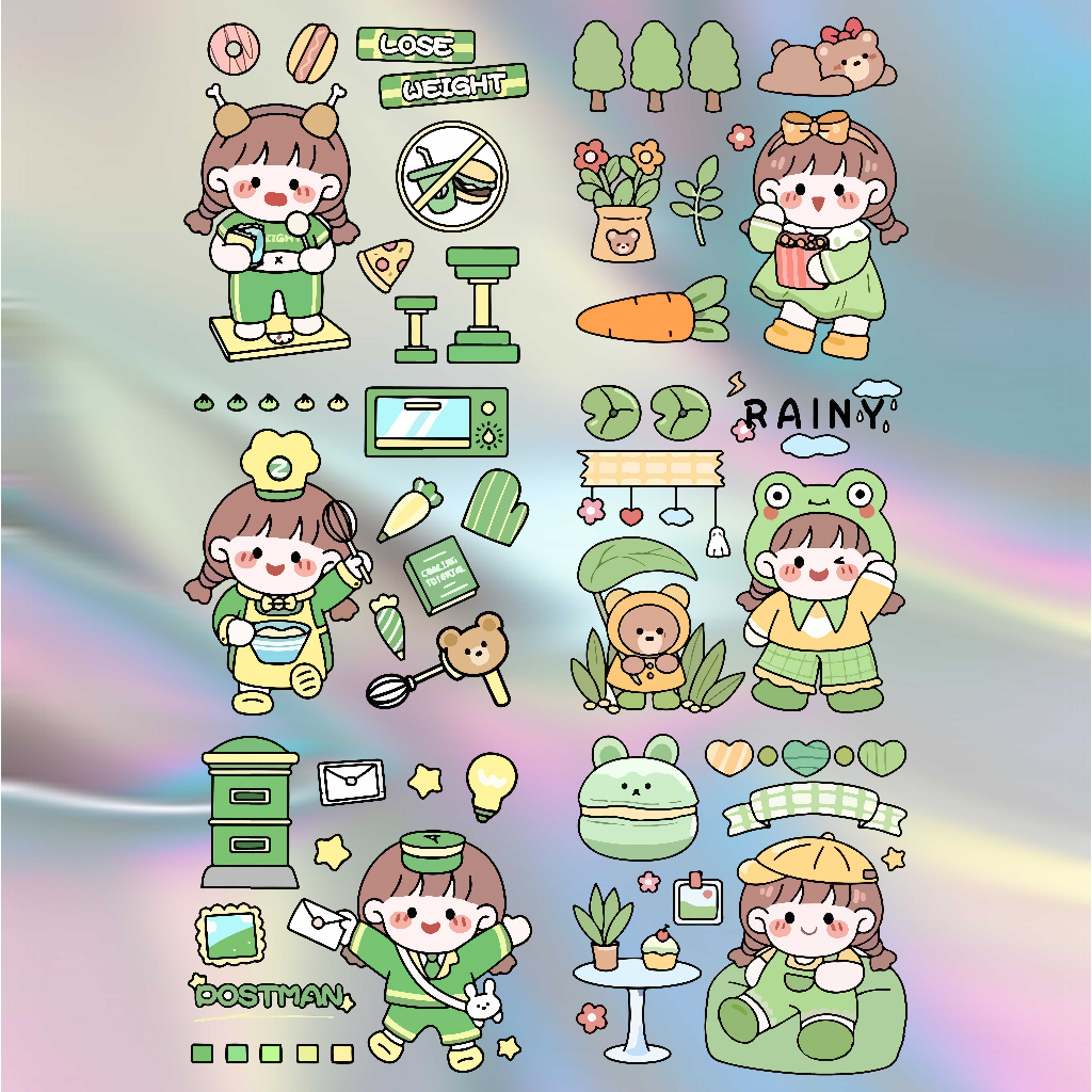 Jual SABLON STICKER DTF UKURAN A3 TEMA CUTE CARTOON BUNDLE | Shopee ...