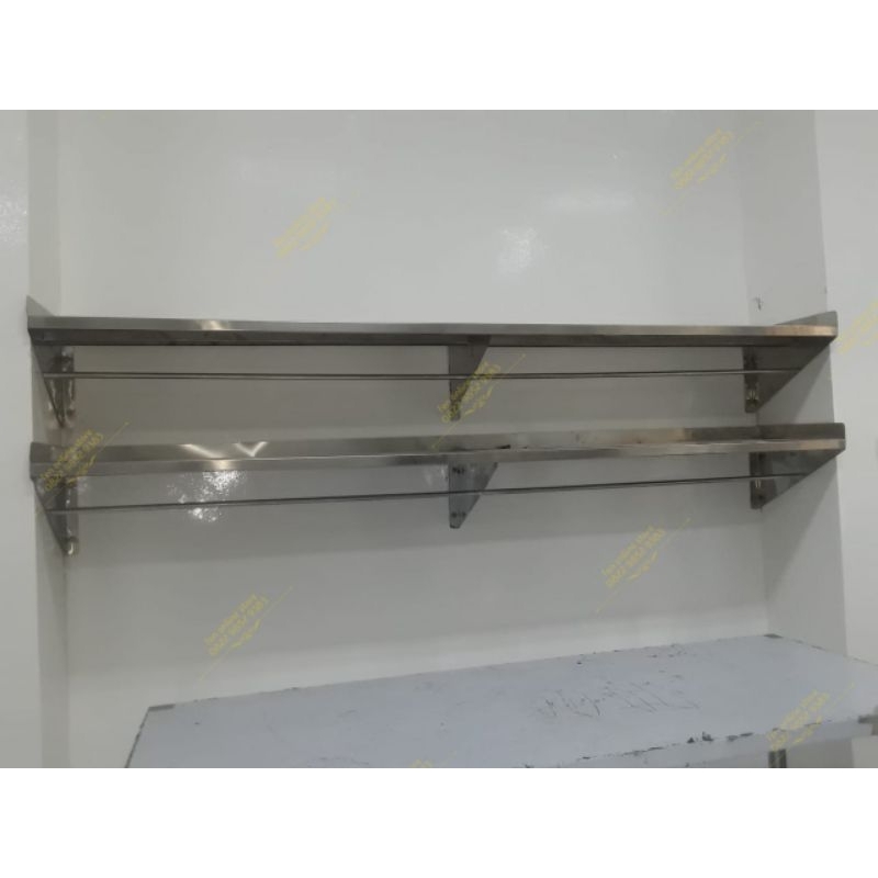 Jual Wall shelf/Rak dinding Stainless solid/pipe/perforated kuat kokoh ...