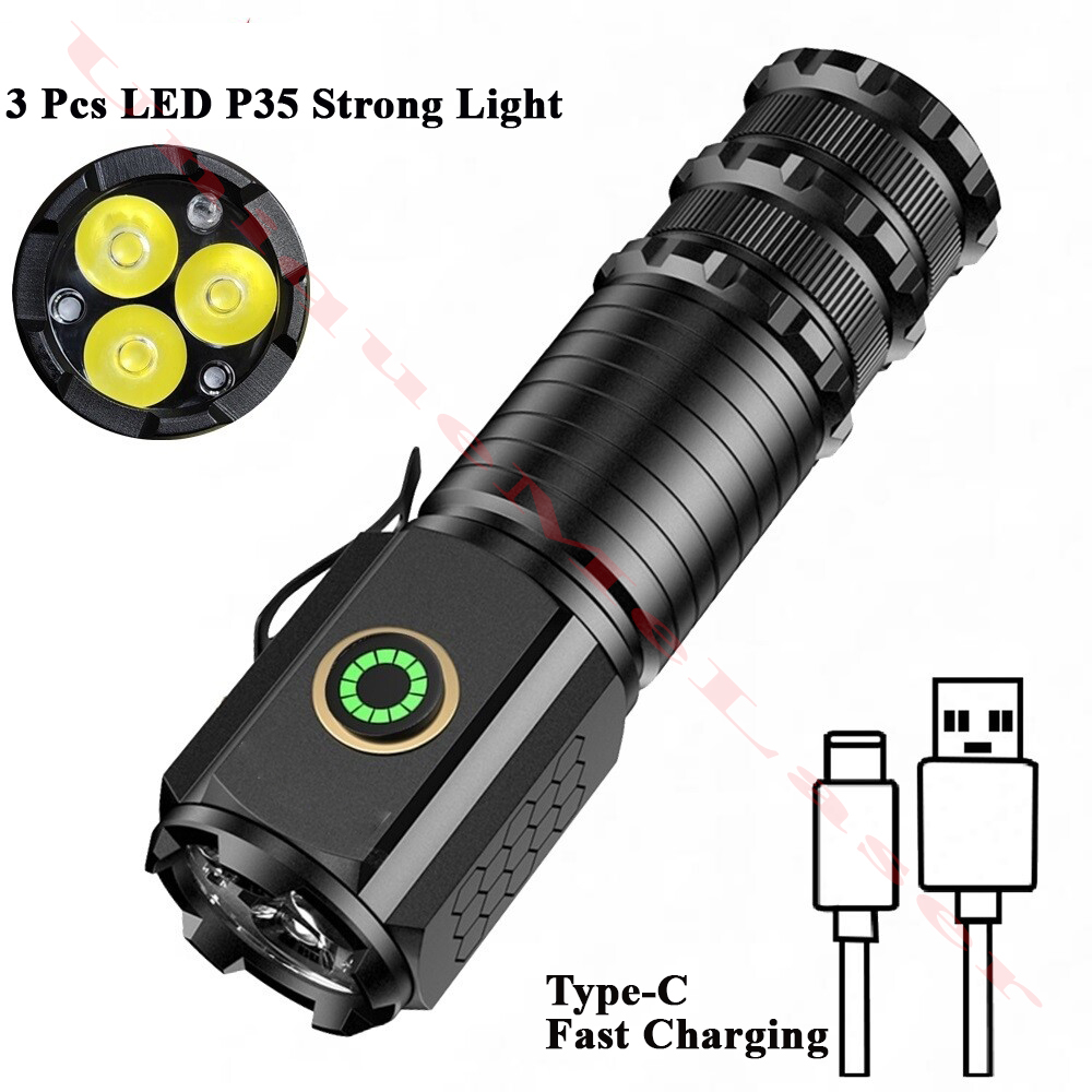 Jual Senter LED Super Terang 3xLED P35 kecil BL-650 Magnet Hiking ...