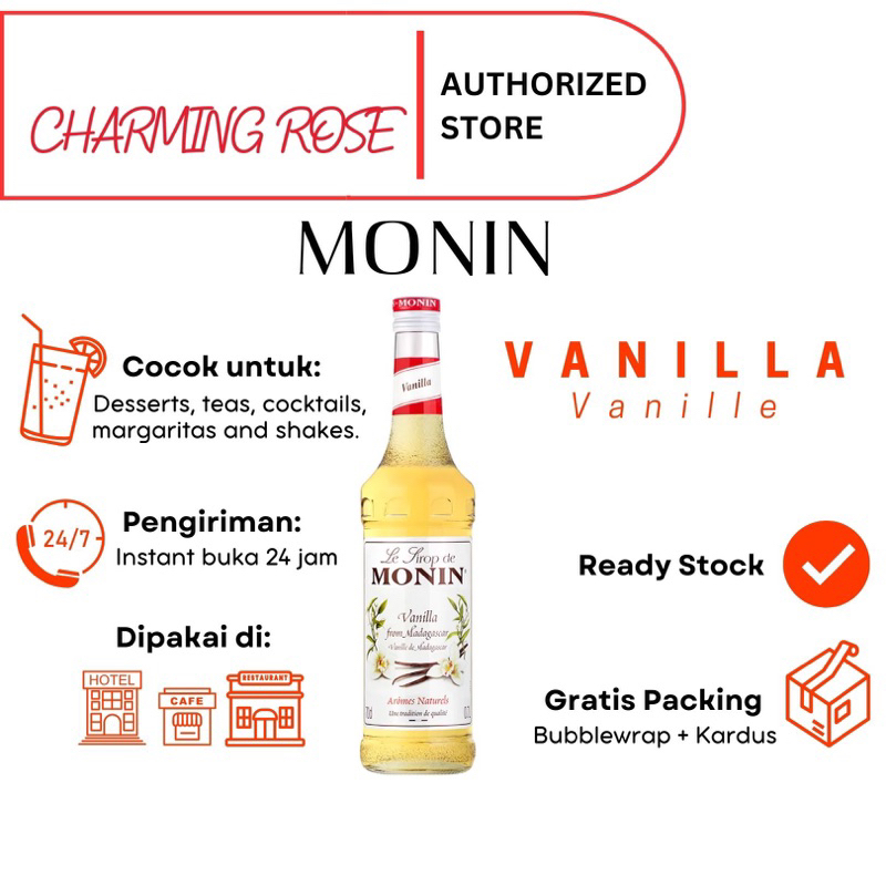 Jual Monin Vanilla Syrup 700ml Sirup Vanila Minuman | Shopee Indonesia