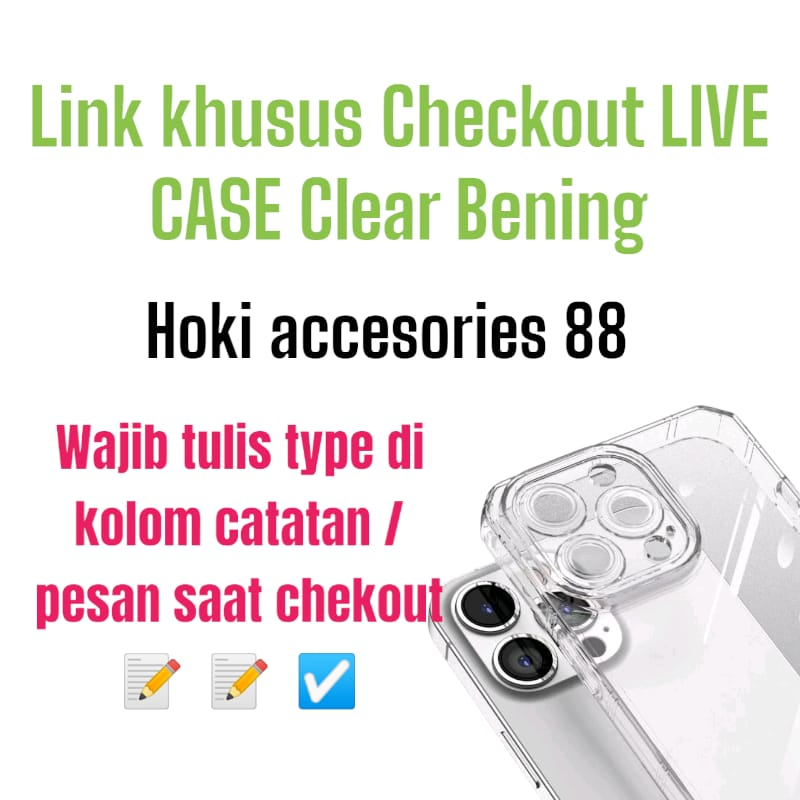Jual LINK LIVE CASE BENING CLEAR AIRBAG - KHUSUS CO DI LIVE (WAJIB BACA DESKRIPSI SEBELUM ORDER ...