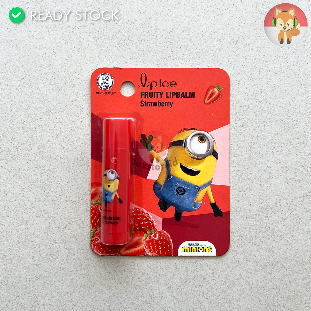 Jual LIP ICE Minion Lipbalm Fruity Tinted Strawberry 3.5g Impor ...