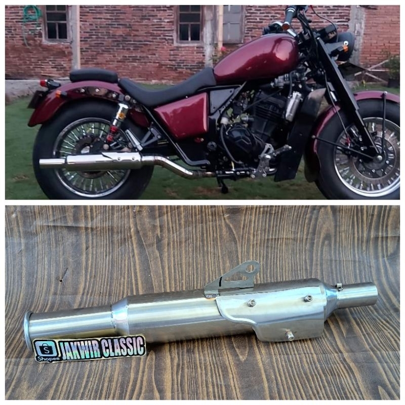 Jual Knalpot custom BSA Royal Enfield Bobber Chopper Bratstyle | Shopee ...