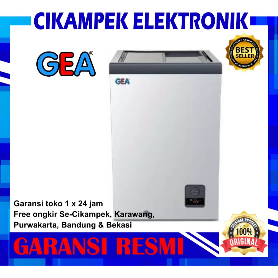 Jual FREEZER BOX GEA SLIDING KACA SD 103 KAPASITAS 100 LITER | Shopee ...