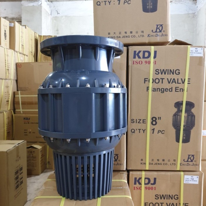 Jual Foot Valve PVC Merk KDJ ukuran 8" inch Flange End JIS 10K | Shopee ...
