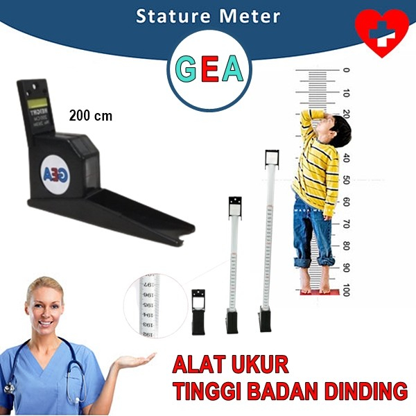 Jual BARU alat ukur tinggi badan anak dinding Stature meter GEA 2m ...