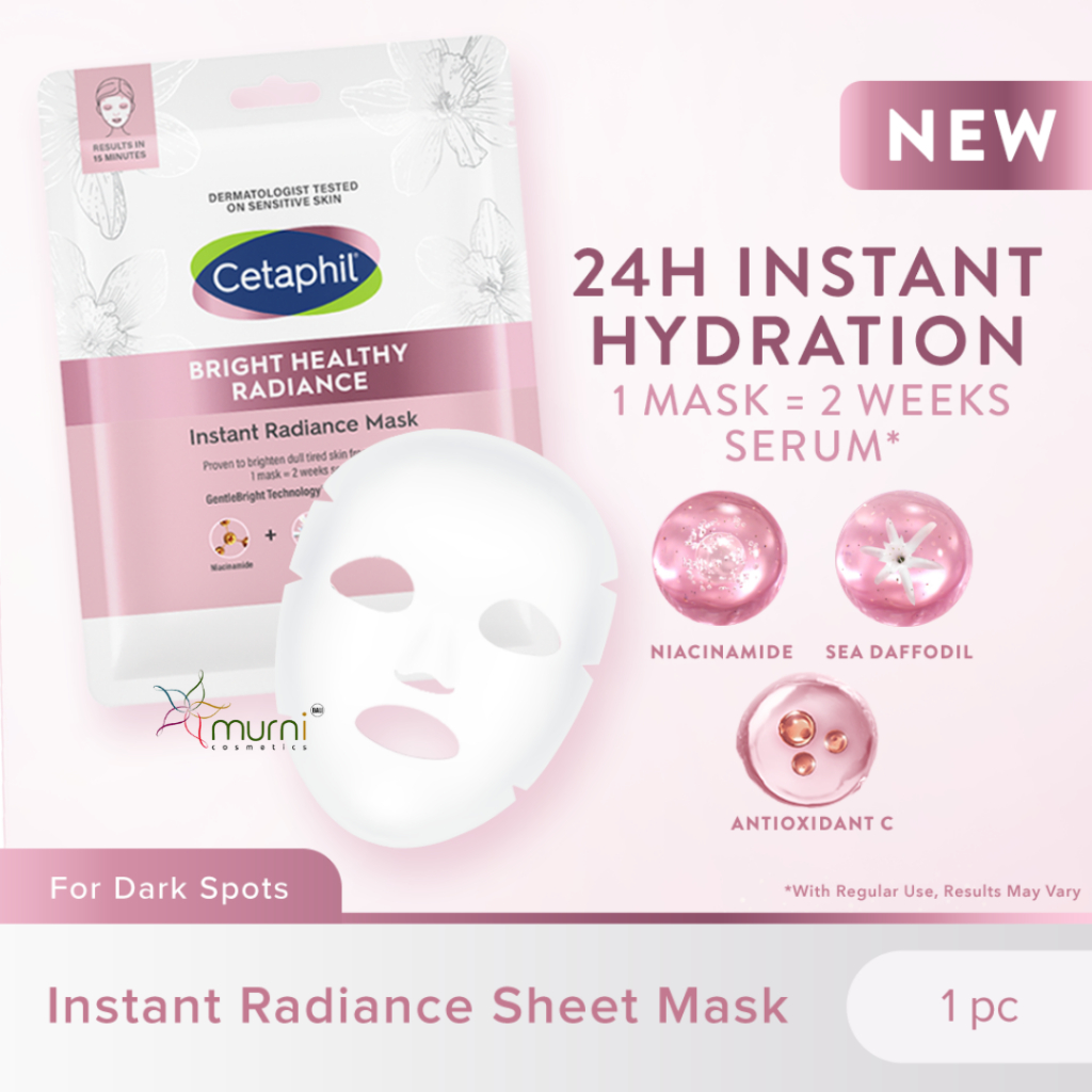 Jual CETAPHIL BRIGHT HEALTHY RADIANCE SHEET MASK | Shopee Indonesia