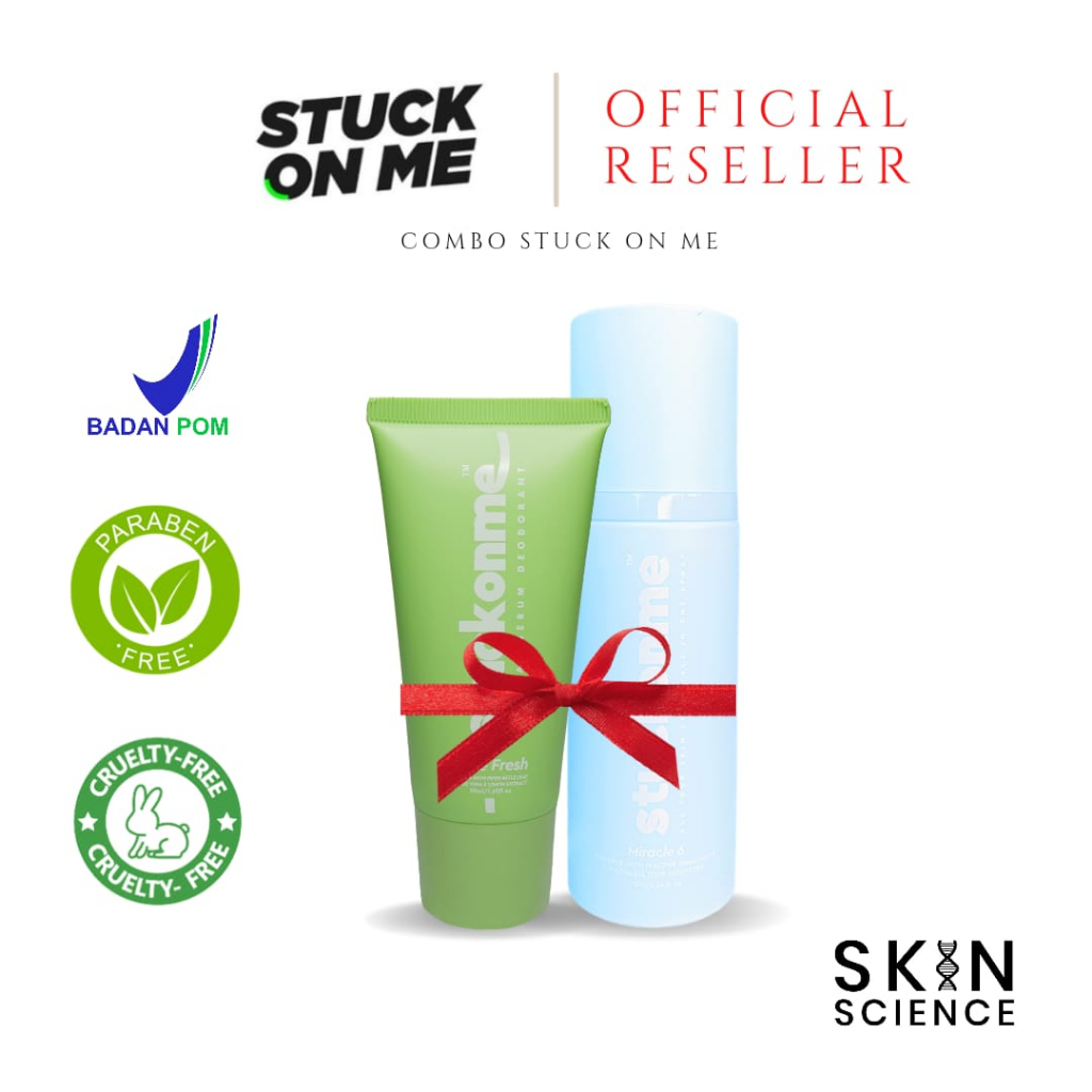 Jual Stuck On Me Deodorant Serum Pure Fresh & MIRACLE 6 Multi Use Spray ...