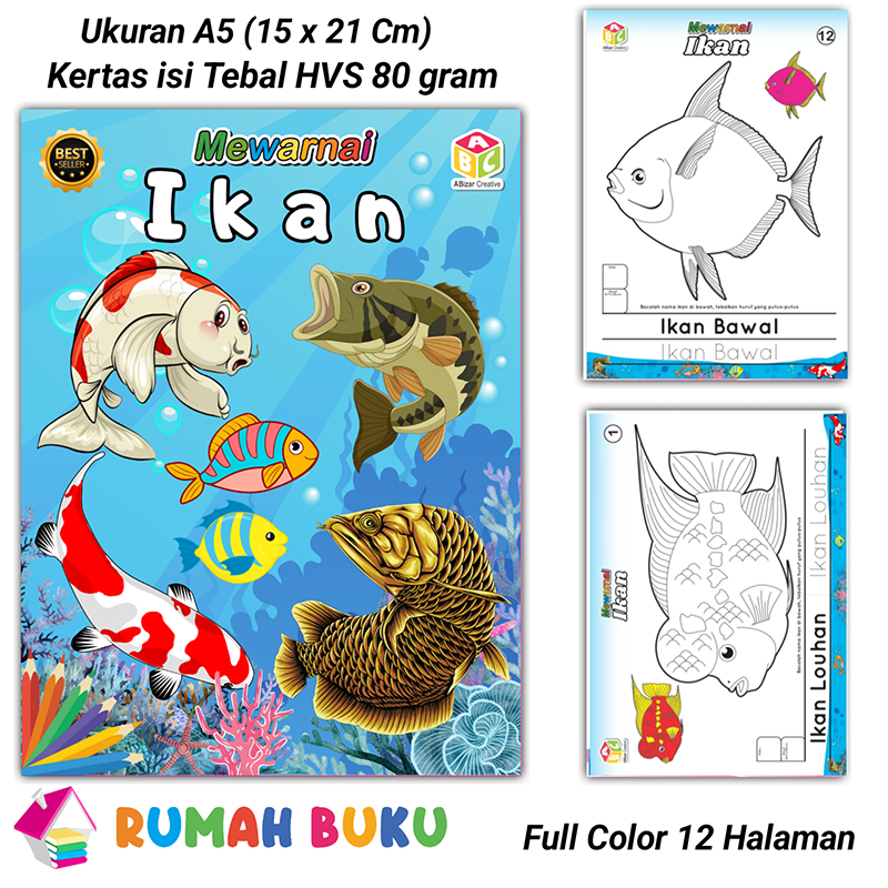 Jual Buku Mewarnai Full Color Ukuran A5 | Shopee Indonesia