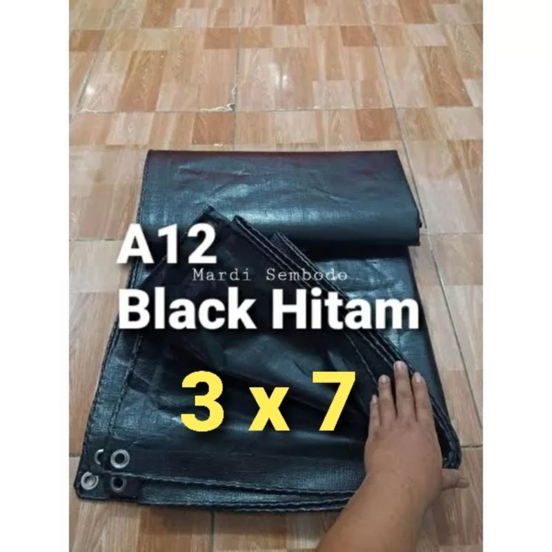 Jual Terpaulin terpal hitam tebal A12 korea original 3x7 meter | Shopee ...