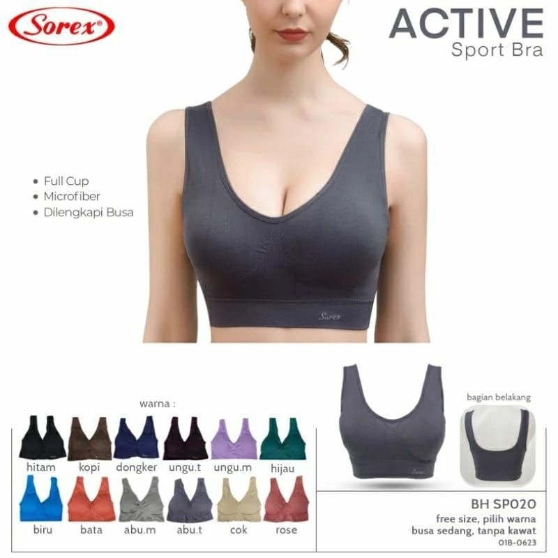 Jual Sport Bra Sorex Polos SP 021 & SP 020 BH Senam Seamless Olahraga ...