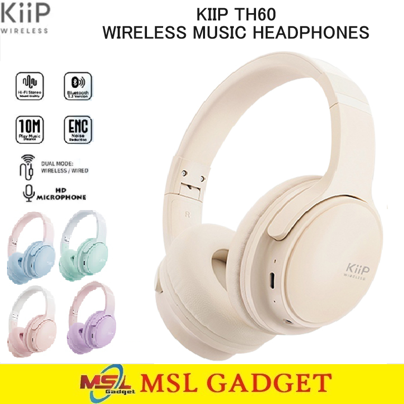 Jual KiiP Wireless TH60 Headset Bando Headphone Bluetooth V5.3 Wireless ...