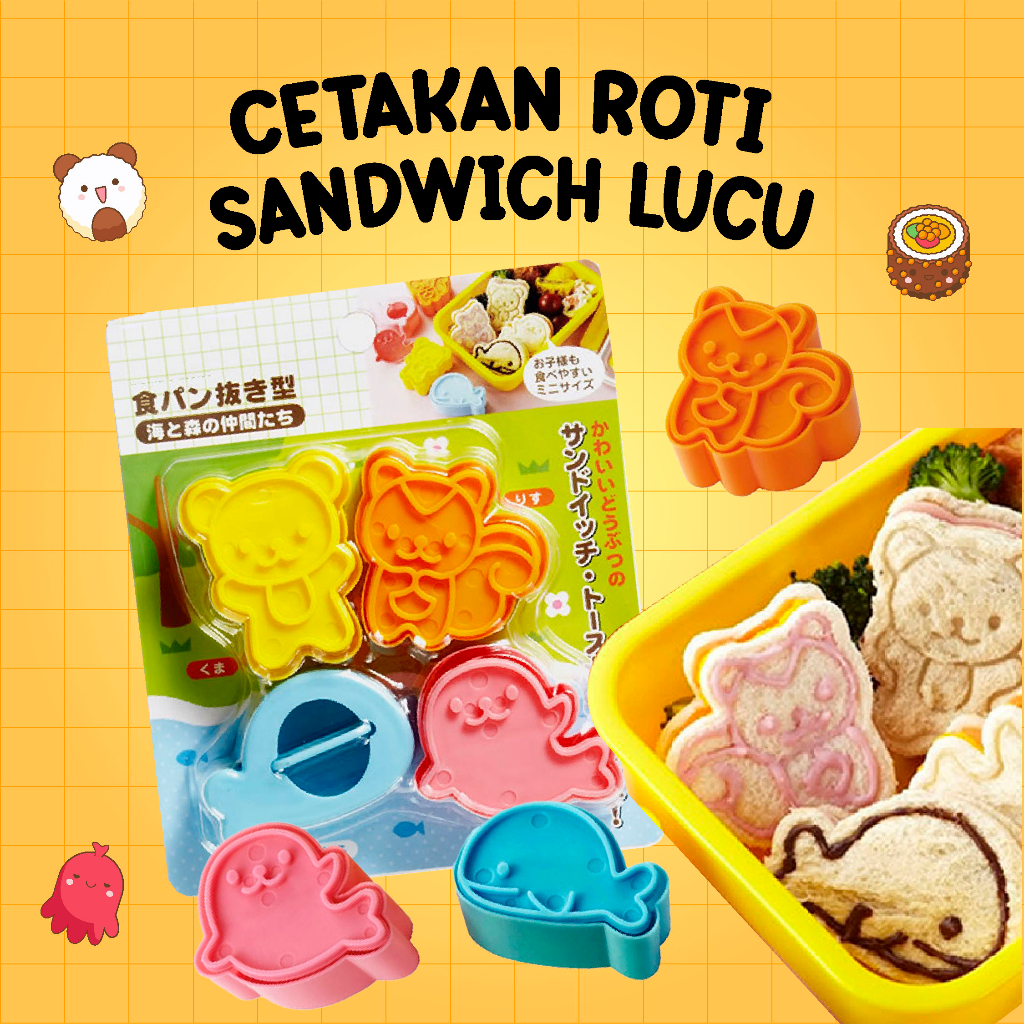Jual BREAD MOLD | CETAKAN ROTI SANDWICH ANIMAL SET | Shopee Indonesia