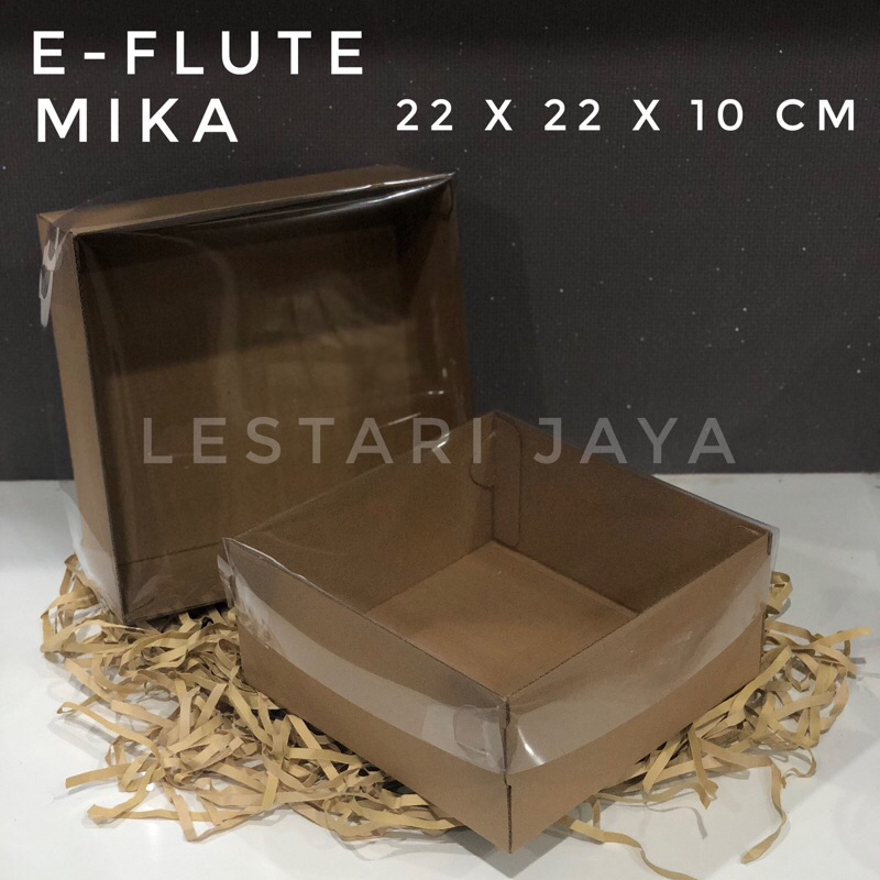 Jual Box Kardus E-Flute Tutup Mika Coklat Untuk Packaging Olshop ...