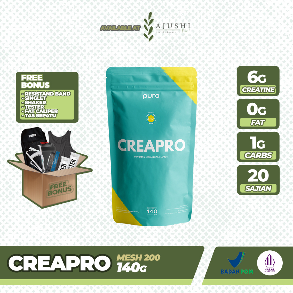 Jual Puro Creatine Monohydrate Creapro Mesh 200 20 Serving | Shopee ...